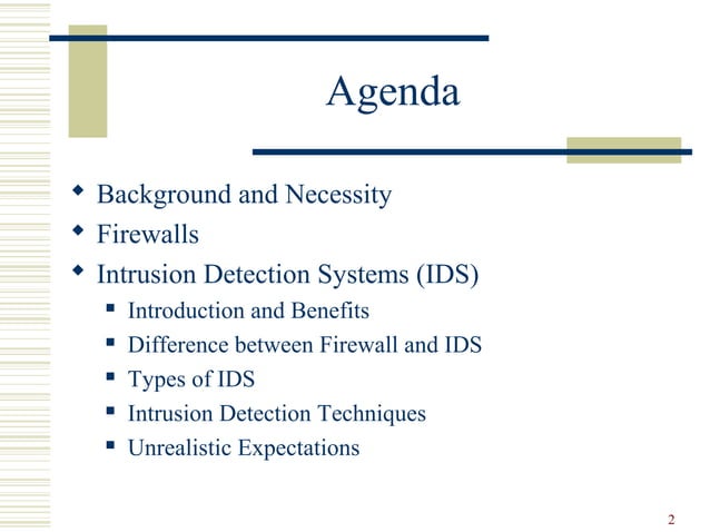 Intrusion Detection System | PPT | Internet | Computing