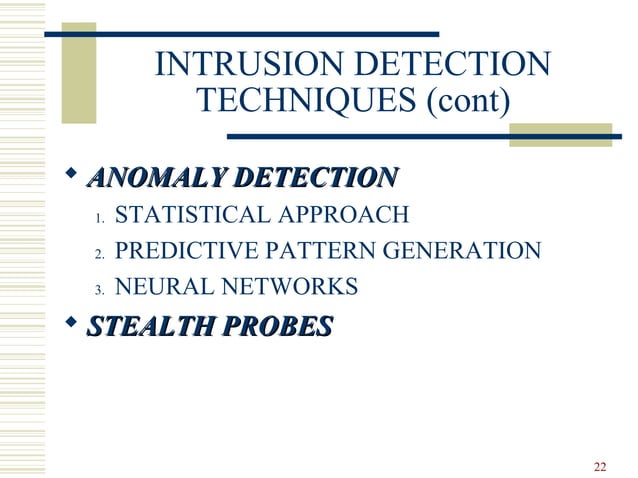 Intrusion Detection System | PPT | Internet | Computing