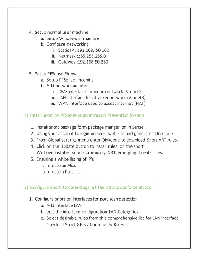 Snort Intrusion Detection Prevention System On Pfsense Firewall Pdf
