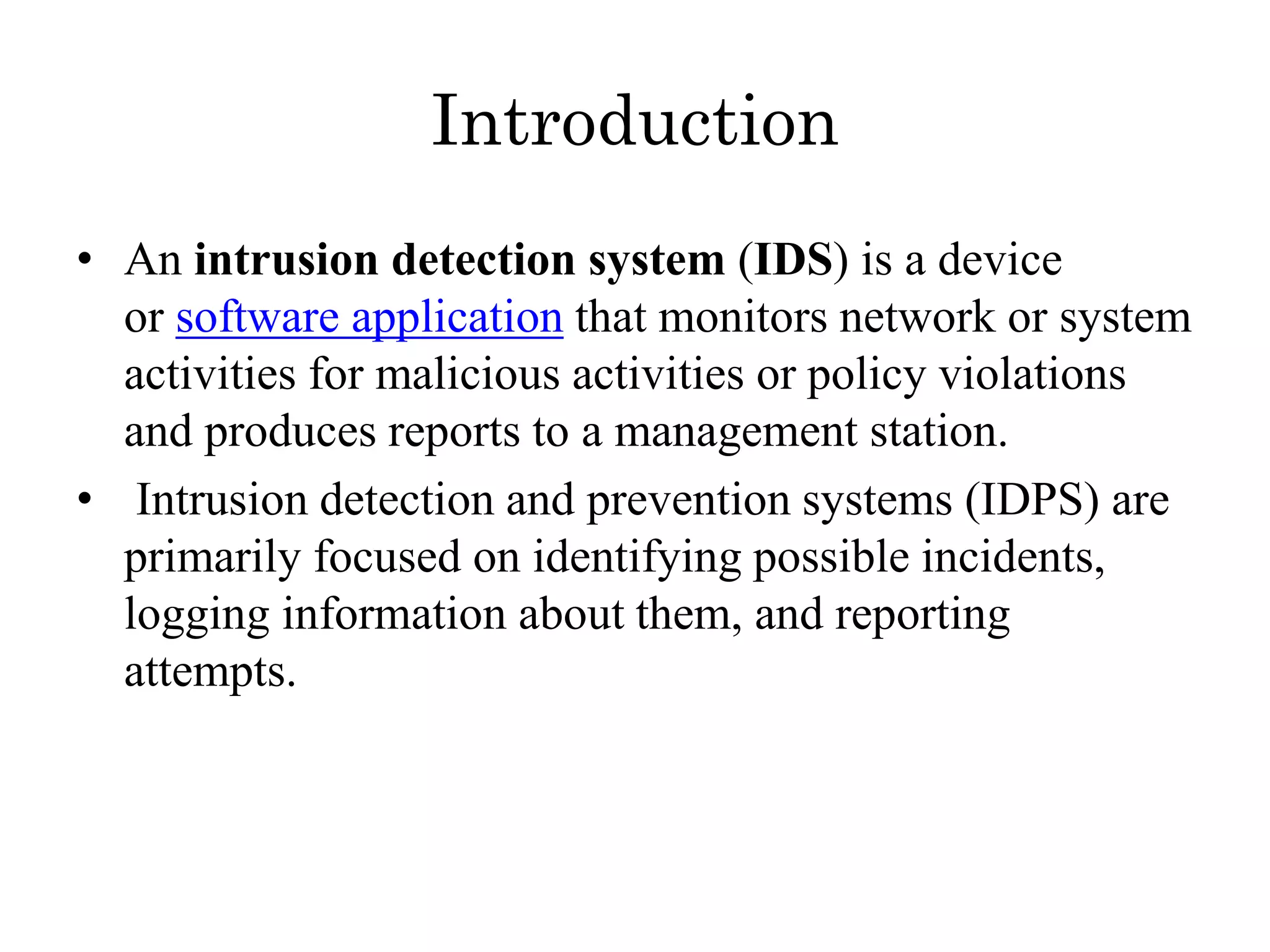 Intrusion Detection System | PPT