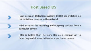 Five Major Types of Intrusion Detection System (IDS) | PPTX