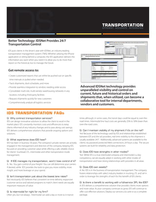IDS Transportation Brochure | PDF