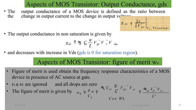 Ids Vs Vds Relation In Mosfet Vlsi Design Pptx