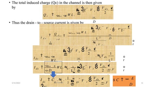 Ids vs Vds relation in MOSFET VLSI Design.pptx | Physics | Science