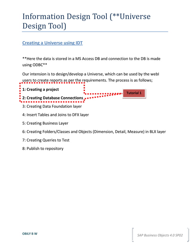 Information Design Tool -Tutorial1 | PDF