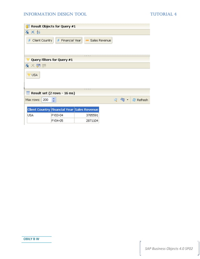 Information Design Tool -Tutorial4 | PDF | Databases | Computer Software and Applications