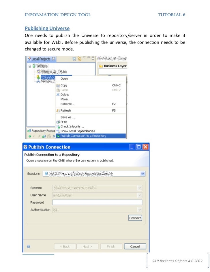 Sap Business Objects Information Design Tool Tutorial - goodsitecrew