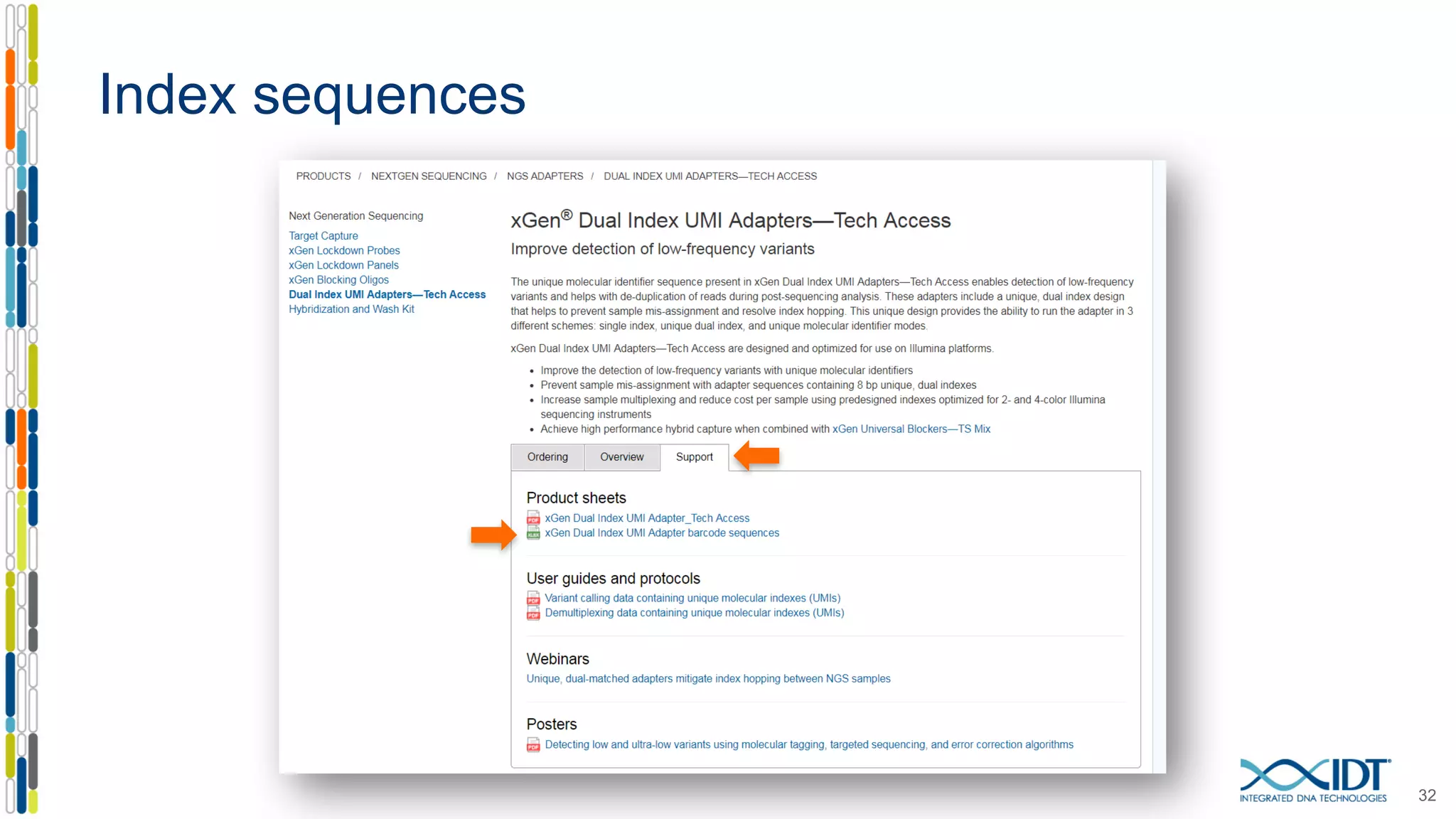 Dual index adapters with UMIs resolve index hopping and increase sensitivity of variant ...