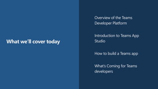 Use your Web skills and the Microsoft Graph to build apps for Microsoft Teams | PPT