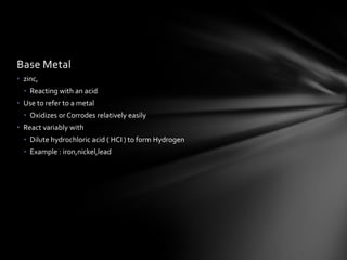 metals | PPTX | Chemistry | Science