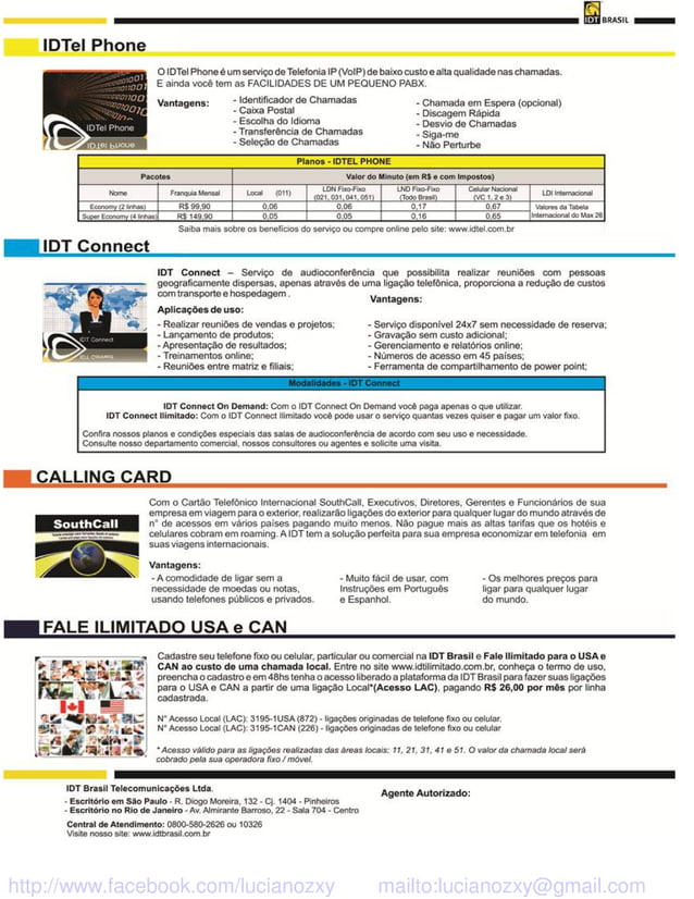 Idt brasil folder | PDF