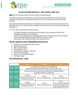 TEKY Summer Camp - ID Tech Camp | PDF