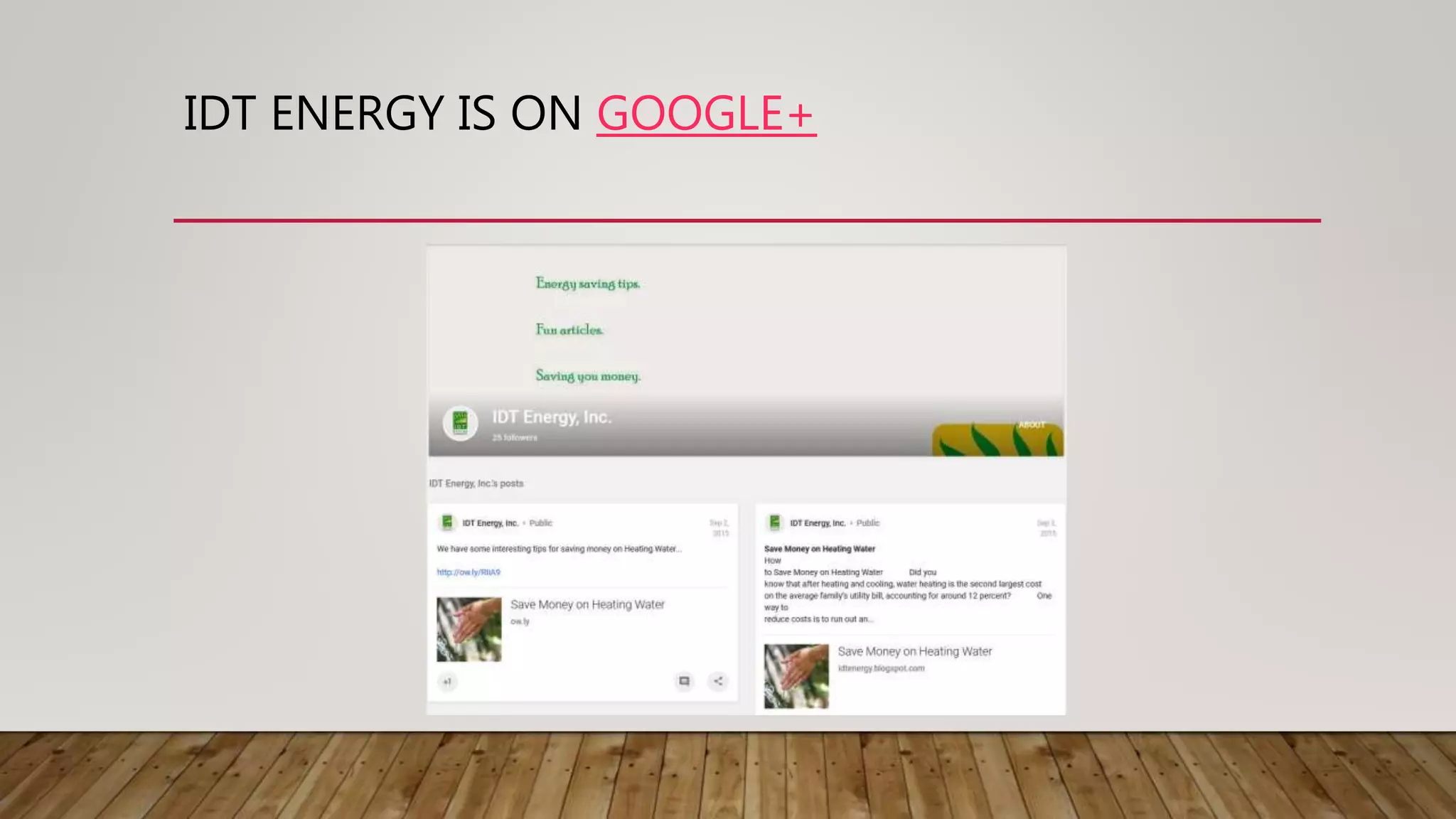IDT Energy Network. Find us on Social Media | PPT