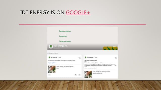 IDT Energy Network. Find us on Social Media | PPT