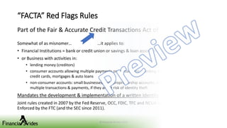 ID Theft Red Flags training preview | PPT