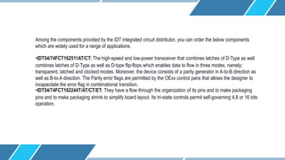 IDT Integrated Circuit Distributor With Best Quality Ics For Use In ...