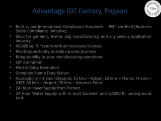 SHIRTS, GARMENT FACTORY AT BHIVANDI FOR LEASE - 90043 93173 | PPSX