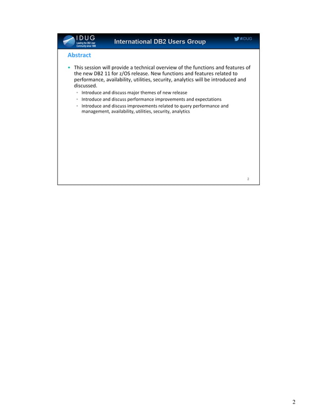 DB2 11 Technical Overview - John Campbell | PDF