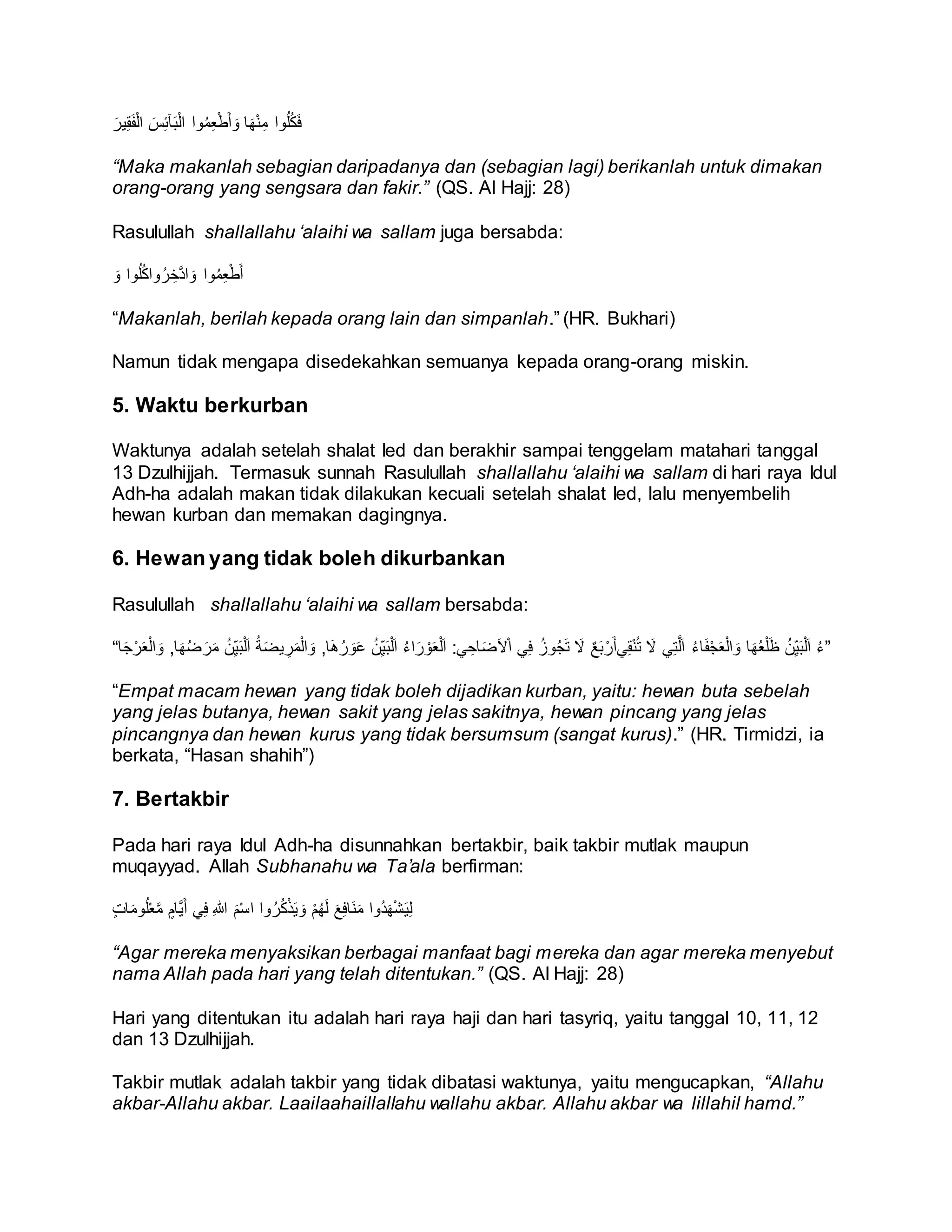 Idul adha 2014 | PDF