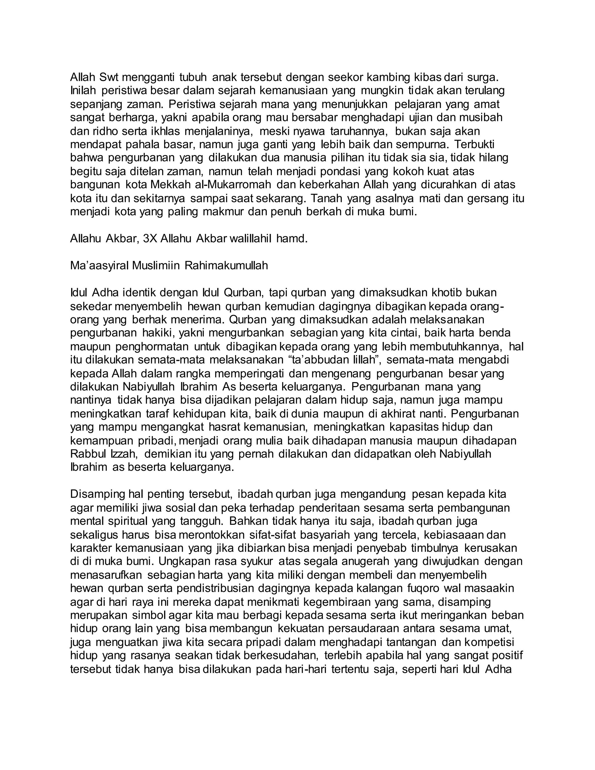 Idul adha 2014 | PDF