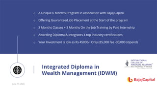 Diploma in Wealth Management | PPTX | Financial Planning | Personal Finance