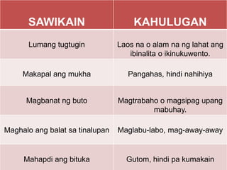 Idyoma/Sawikain | PPTX