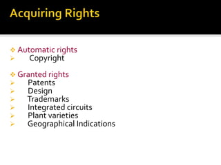Presentation on Intellectual Property Rights | PPTX