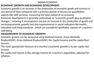 IE-3.pptx covering various aspects of Indian economy structure | PPTX