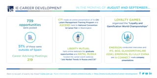 IE Business Careers milestones August & September 2014 | PPT