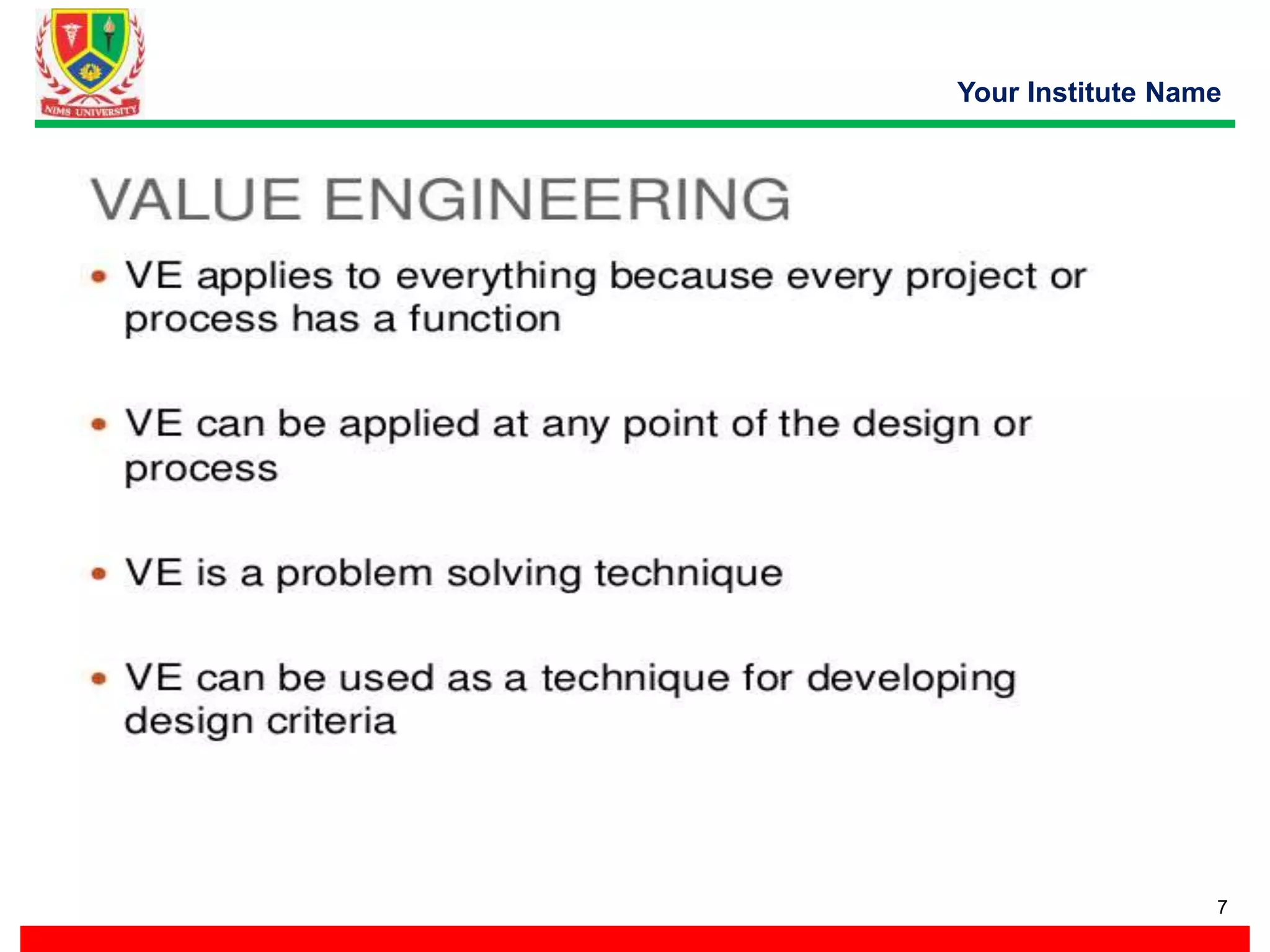 value engineering | PPT