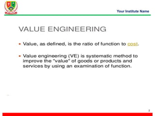 value engineering | PPT