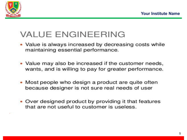 value engineering | PPT