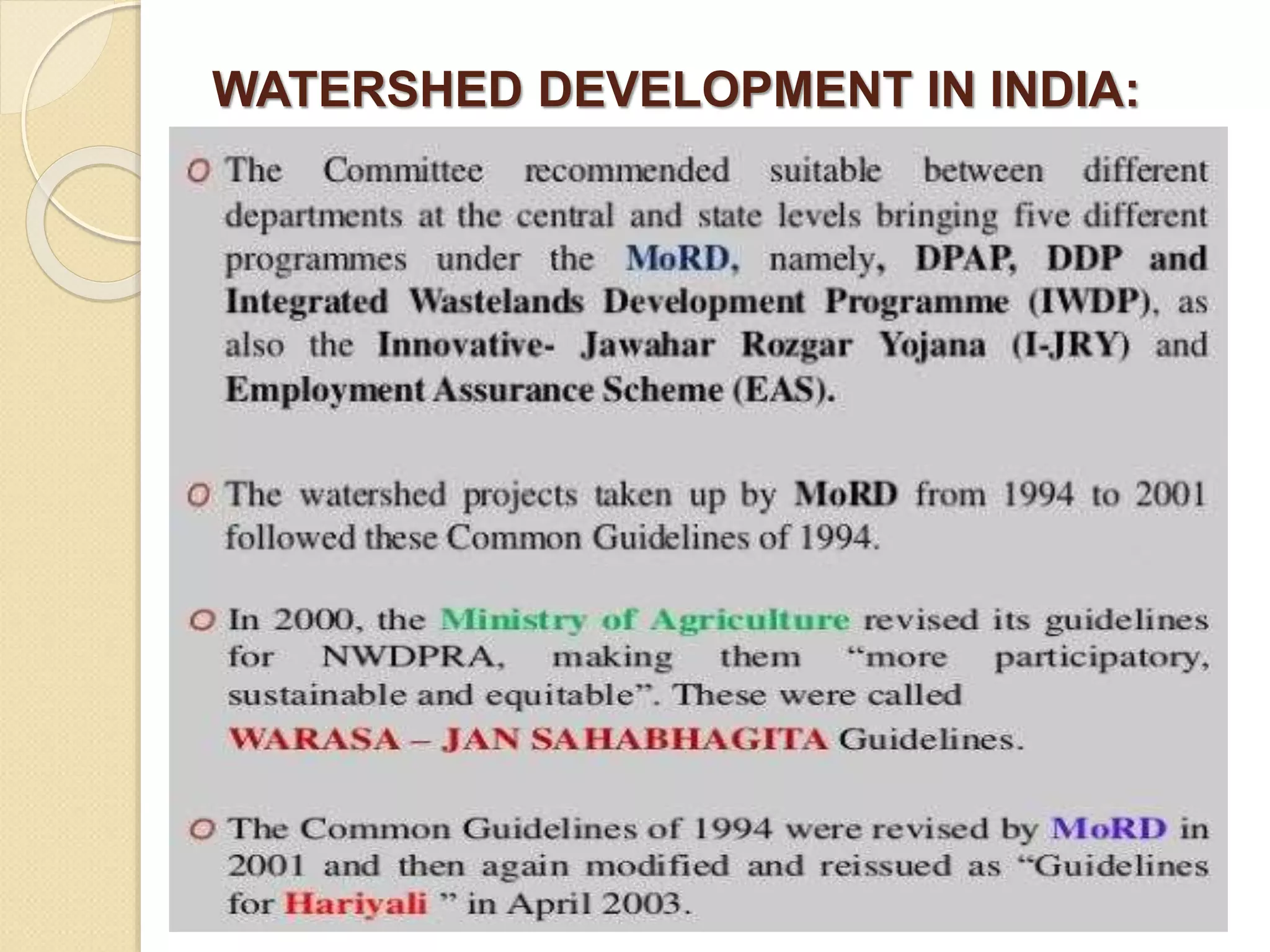 WATERSHED MANAGEMENT - INTRODUCTION | PPT