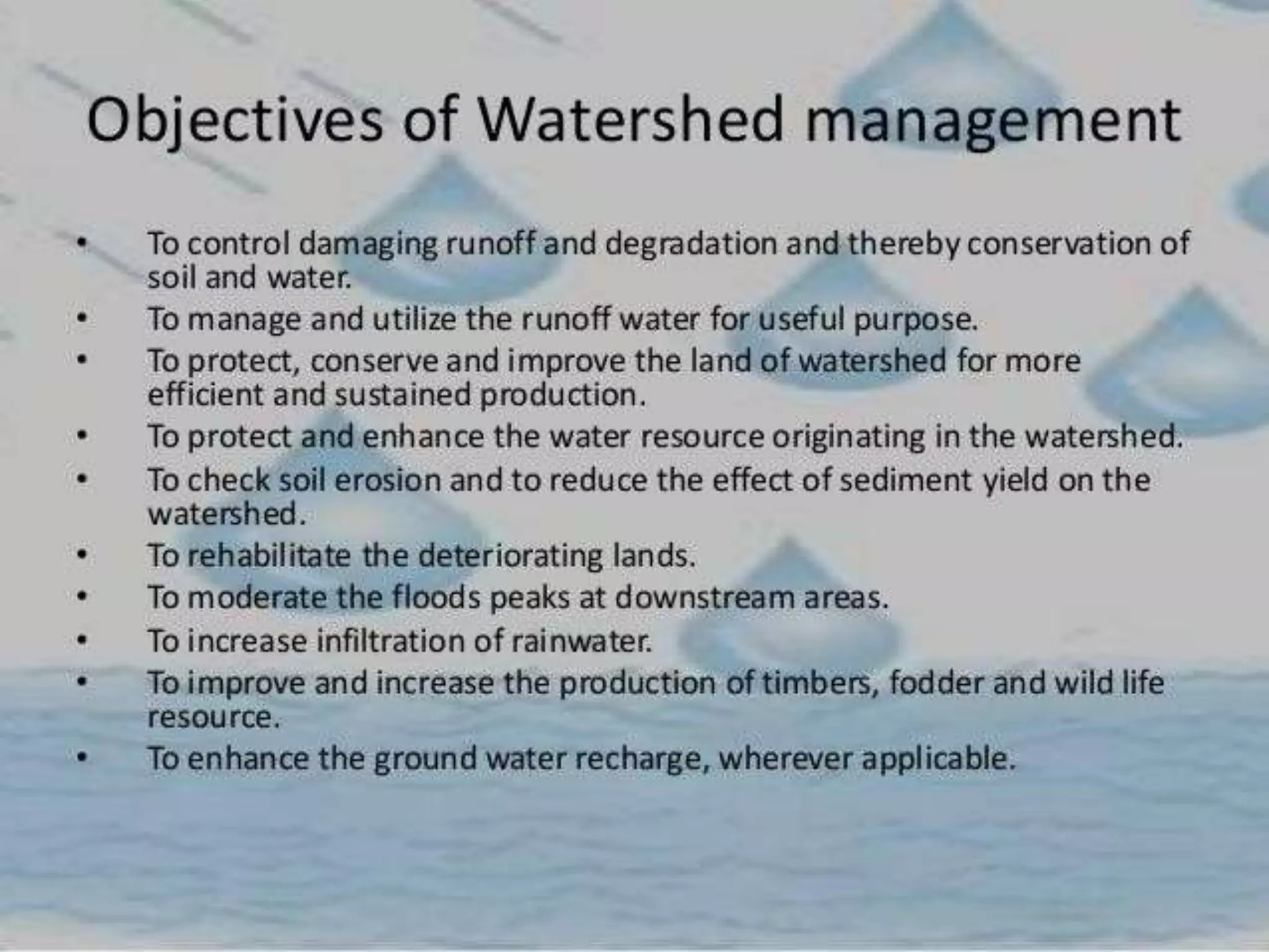 WATERSHED MANAGEMENT - INTRODUCTION | PPT