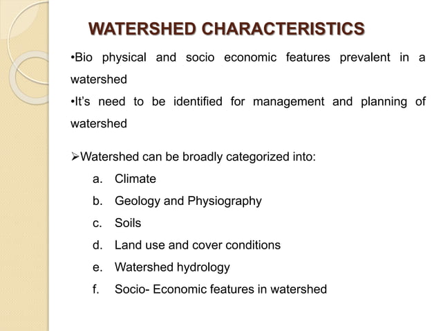 WATERSHED MANAGEMENT - INTRODUCTION | PPT | Geography | Science
