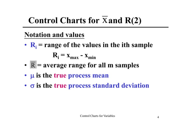 IE-002 Control Chart For Variables | PPT