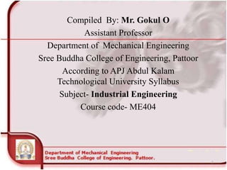 INDUSTRIAL ENGINEERING 1st module | PPT