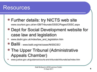2011 - European Regulations and the Northern Ireland Experience | PPT