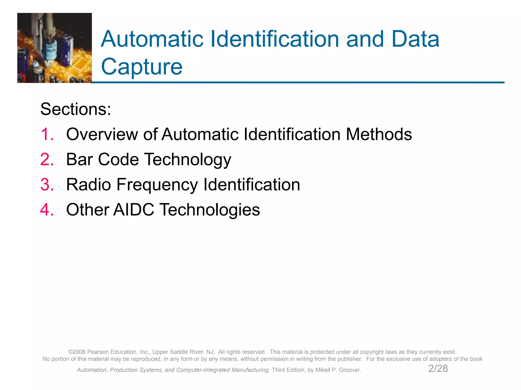 Automatic Identification and Data Capture Techniques | PPT