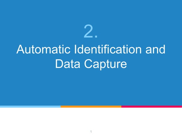 Automatic Identification and Data Capture Techniques | PPT