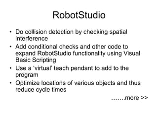 ie450RobotStudio.ppt | Programming Languages | Computing