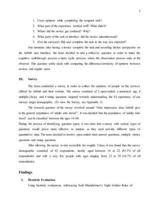 Airbnb User Interface Analysis Report | DOCX