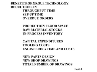 Group Technology AS A MANUFACTURING TECHNIQUE AND PHILOSOPHY | PPT
