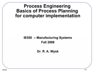 Process engineering and computer applications | PPT