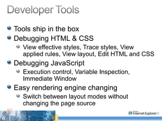 IE8 Dev Overview_pp2003 | PPT