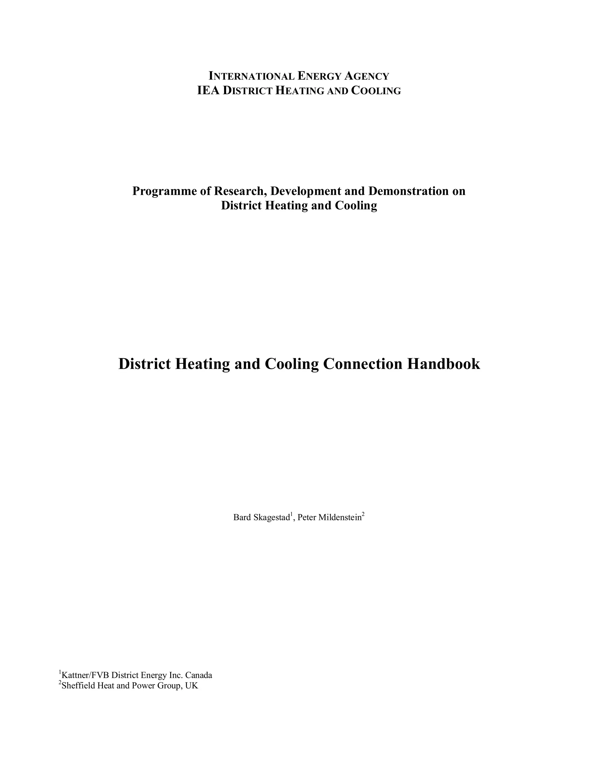 Iea district-heating-and-cooling-connection-handbook | PDF
