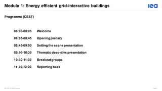 Regional Training Programme on Efficient Grid-interactive buildings | PDF