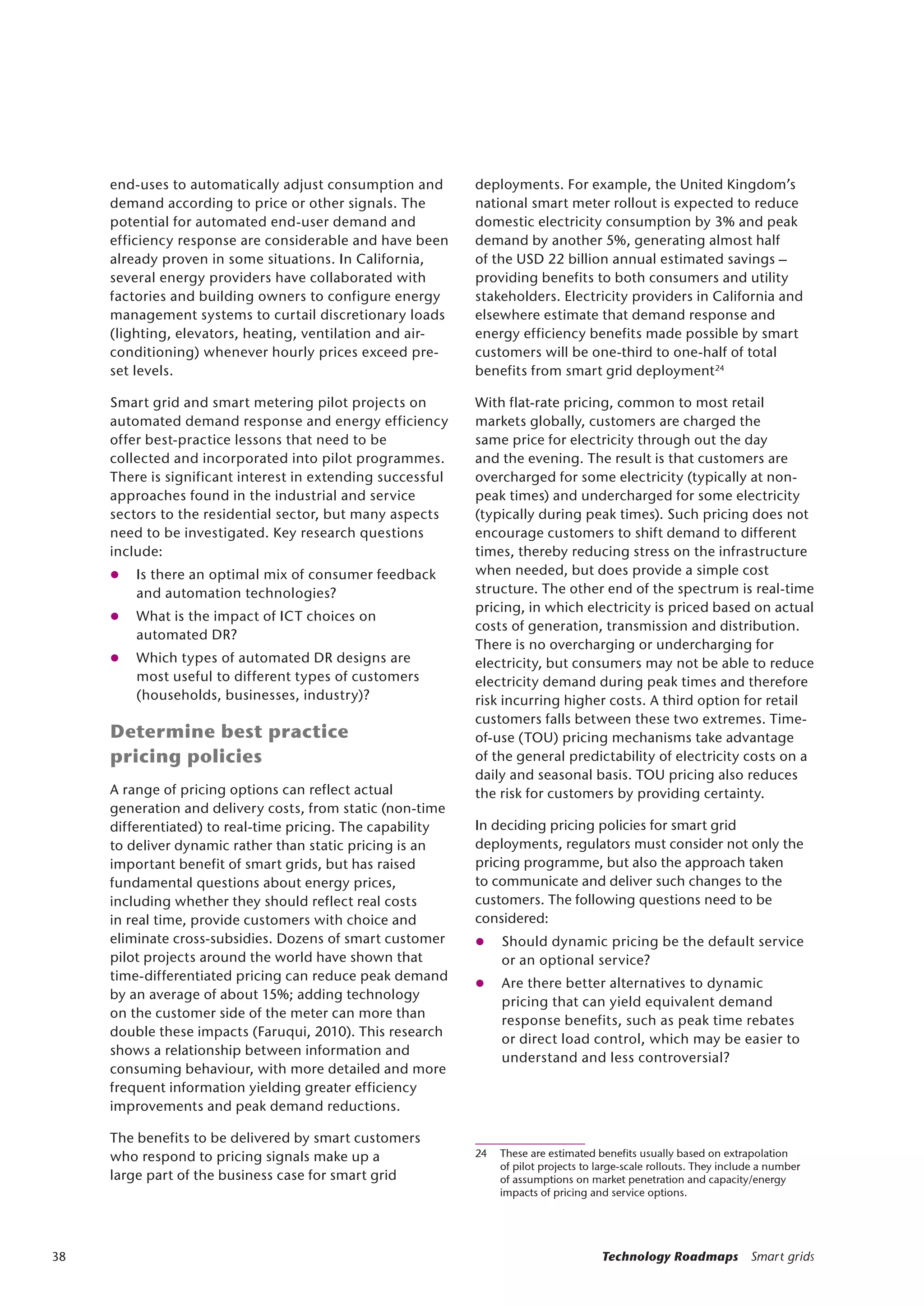 Iea technology roadmap smart grids | PDF