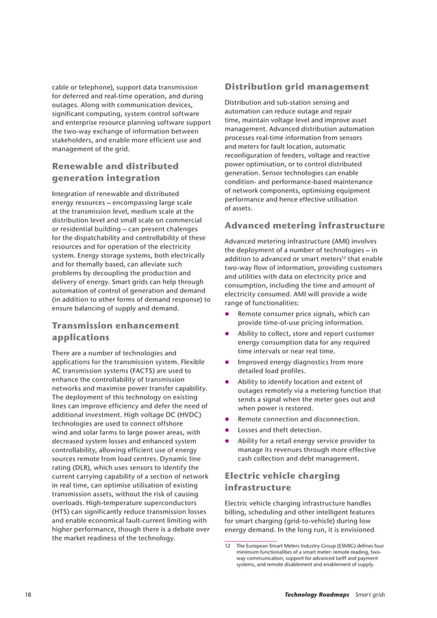 Iea technology roadmap smart grids | PDF | Power and Energy Industry ...