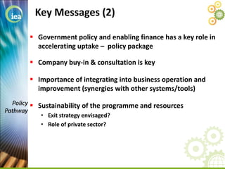 IEA- IIP Policy Pathway - Energy management Programmes | PPTX